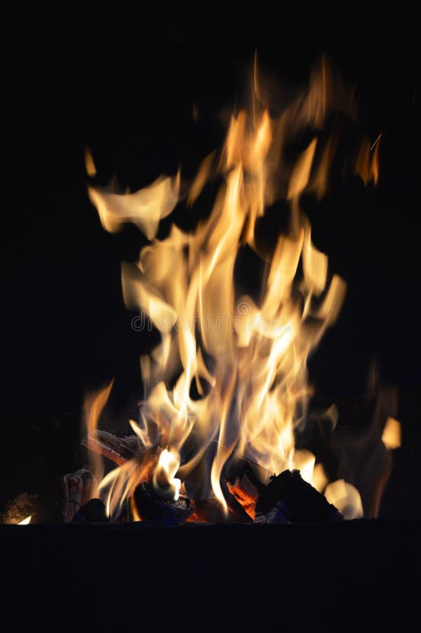 A dusty fire in the dark stock photo. Image of abstract - 195750366