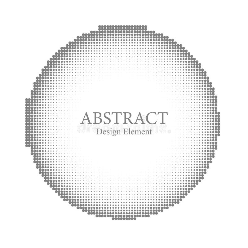 Dusty Graphic Dots Halftone. Design Element Spot Background. Grey Pop ...