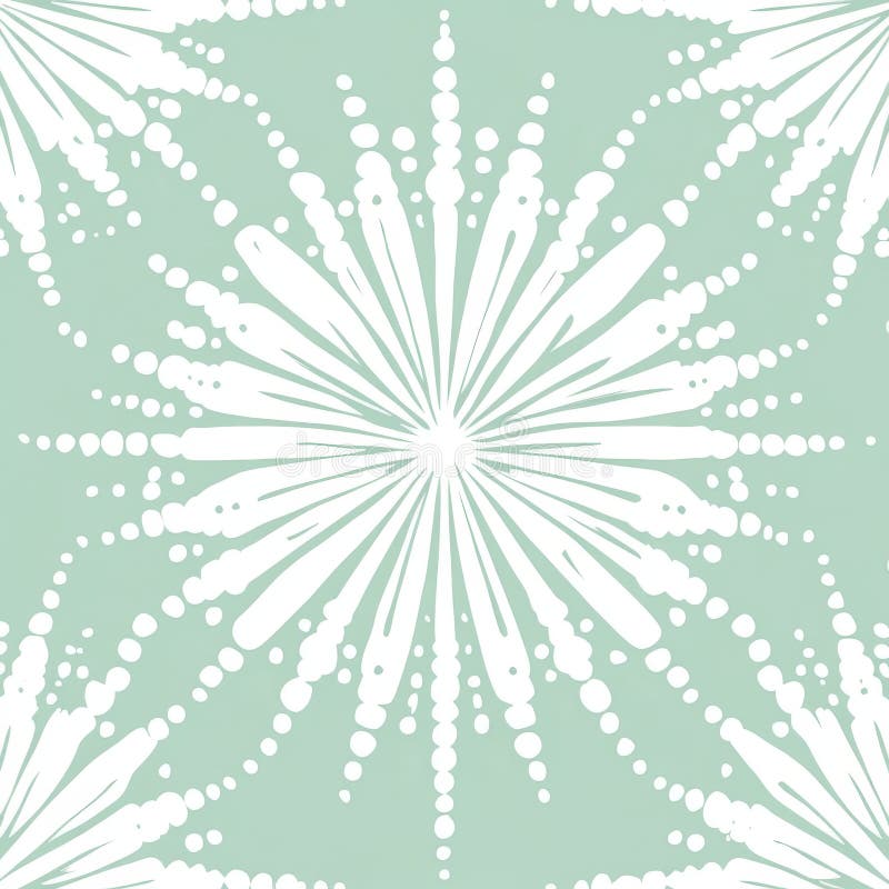 A Dusty Green Seamless Pattern Features an Abstract Magical Rhombus ...