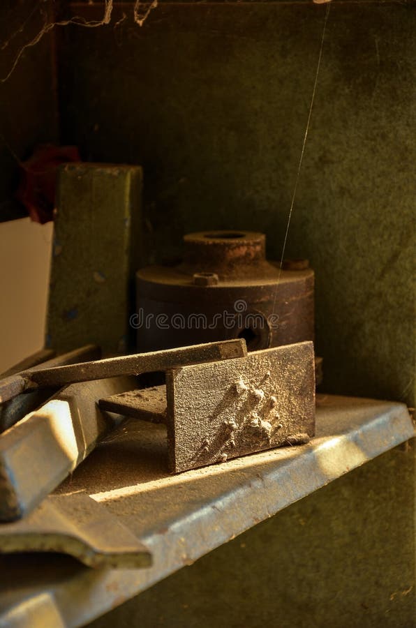Dusty Grungy Unusable Objects in the Workshop. Stock Photo - Image of ...
