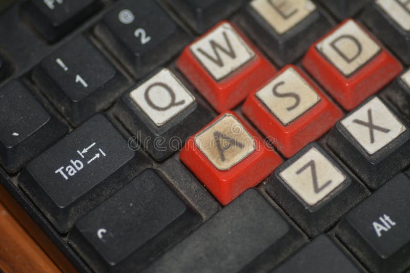 A Dusty Keyboard and Qwerty Monitor 2 Stock Image - Image of monitor ...