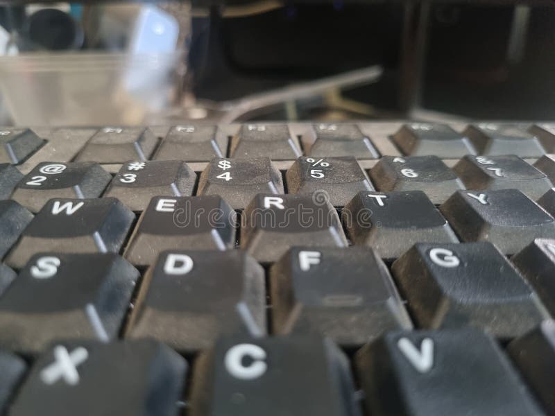 A Dusty Keyboard and Qwerty Monitor 2 Stock Image - Image of monitor ...
