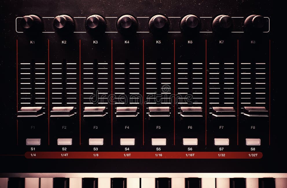 Dusty Midi Controller Knobs Stock Image - Image of entertainment, music ...