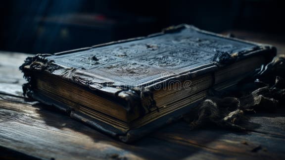 Dusty Old Book Closeup Abandoned Library Stock Illustration ...