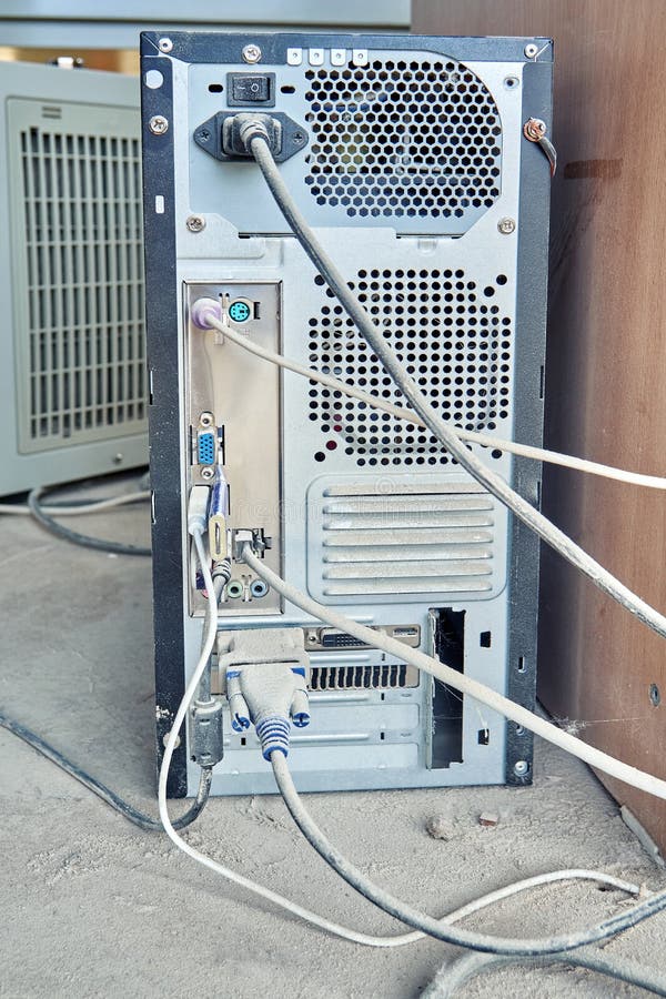Dusty Old Desktop Pc is Covered with a Thick Layer of Dust Stock Photo ...
