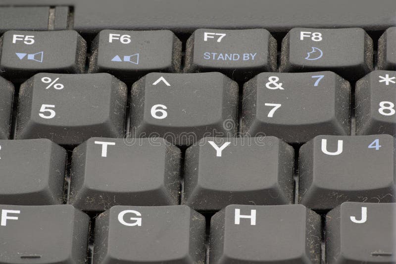 Old Dirty And Dusty Laptop Keyboard Stock Photo - Image of device ...