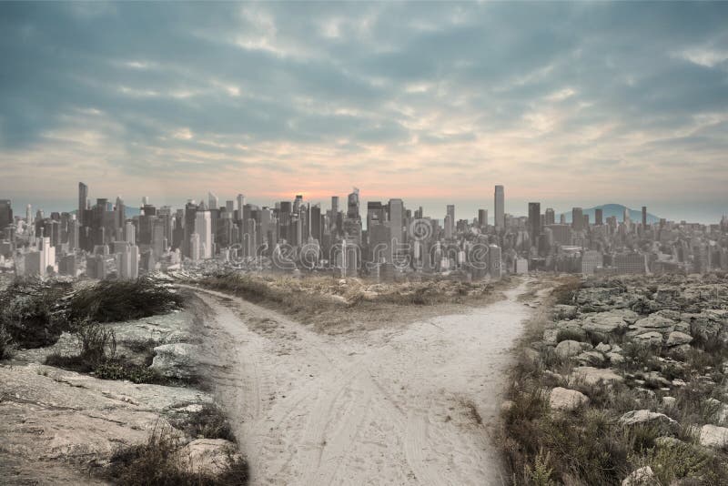 Dusty Path Leading To City Stock Illustrations – 5 Dusty Path Leading ...