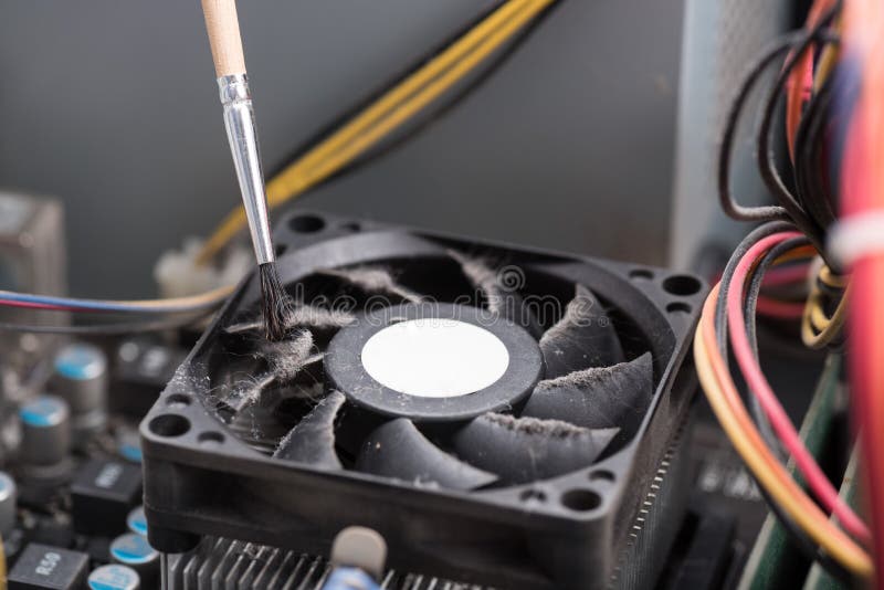 Dusty processor fan stock image. Image of maintenance - 58838907