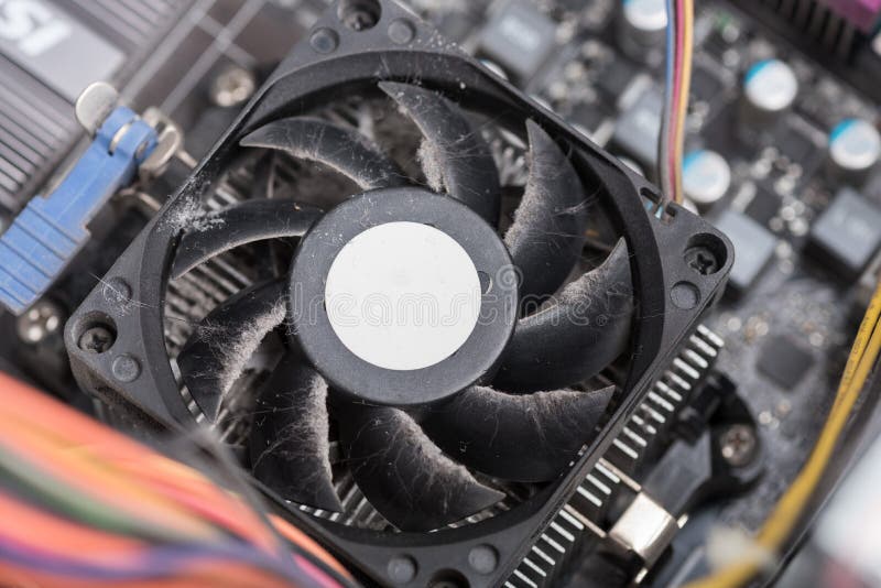 Dusty processor fan stock image. Image of maintenance - 58838907