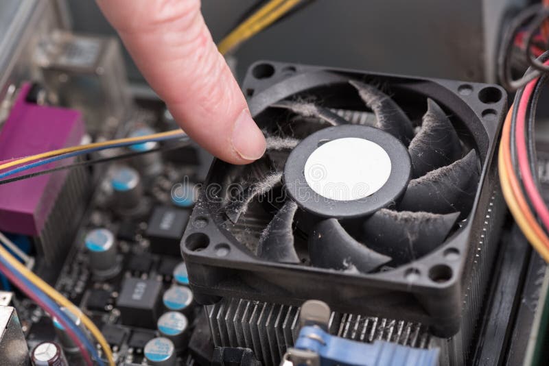 Dusty processor fan stock image. Image of maintenance - 58838907