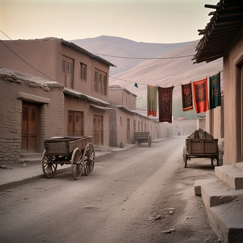 Dusty Street Scene Adobe Village Stock Photos - Free & Royalty-Free ...