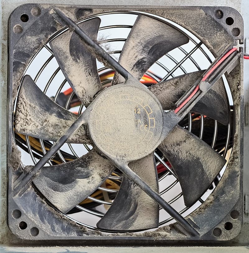 Dusty Ventilator Fan, Closeup Stock Photo - Image of macro, industry ...