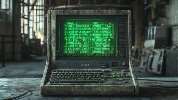Weathered Vintage Computer Terminal Stock Illustrations – 10 Weathered ...