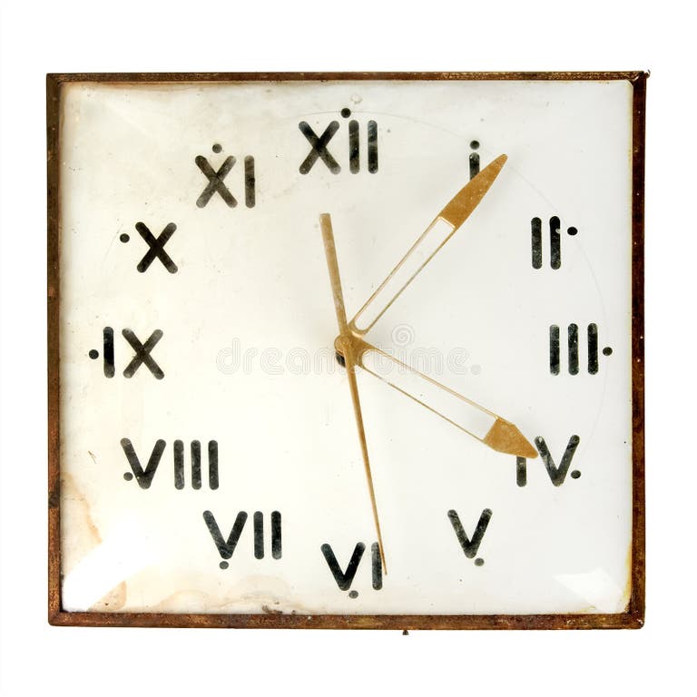 Dusty Vintage Wall Clock stock image. Image of fashioned - 2461593