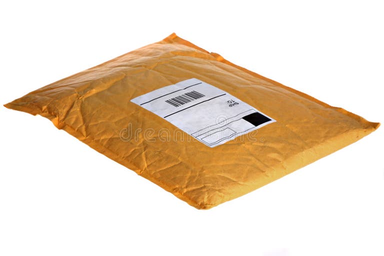 Dusty Yellow Mail Package stock photo. Image of business - 4510882