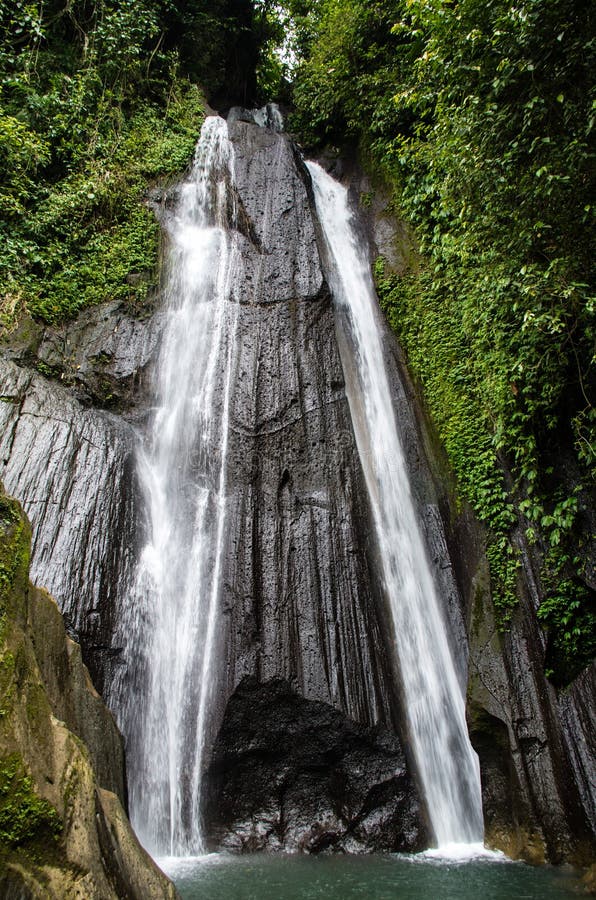 Dusun Kuning Waterfall in Bali Stock Image - Image of indonesia, green ...