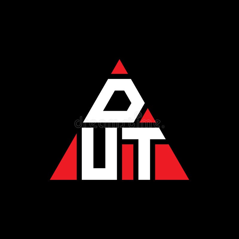DUT Triangle Letter Logo Design with Triangle Shape. DUT Triangle Logo ...