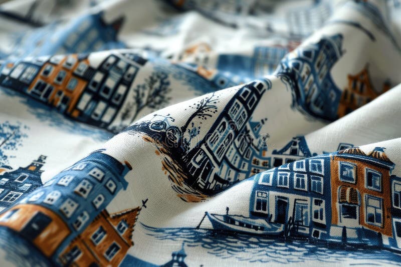 Dutch Apron with Printed Landmarks Stock Illustration - Illustration of ...