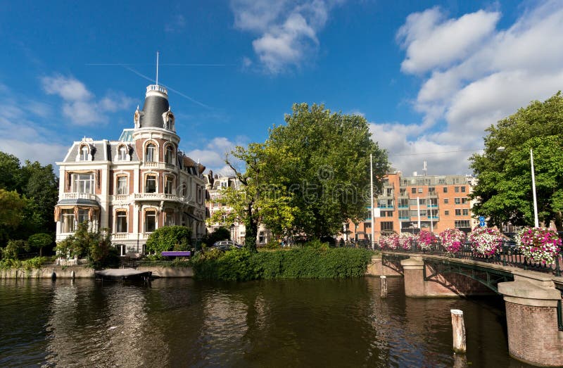 Dutch Architecture in Amsterdam Stock Photo - Image of house, clouds ...