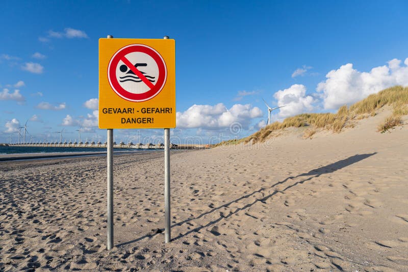 No swimming stock photo. Image of undefined, zeeland - 391791702