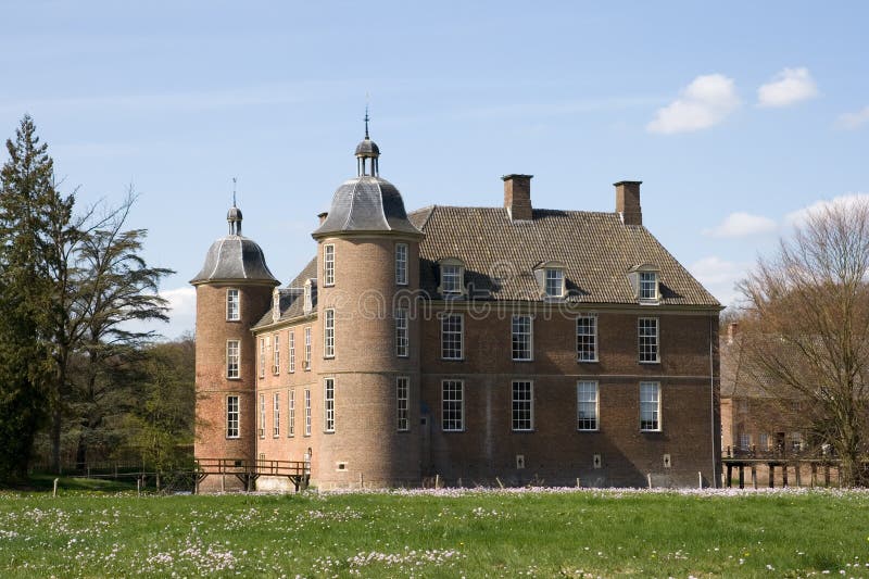 Dutch Landscape- Castle Croy and Farms- Laarbeek Stock Image - Image of ...