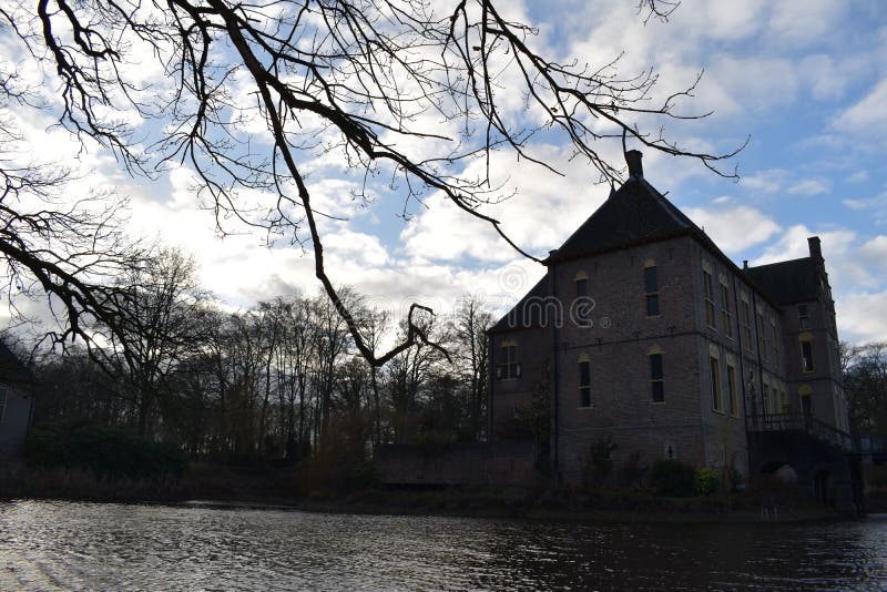 Dutch castle Vorden stock photo. Image of dutch, water - 135653602
