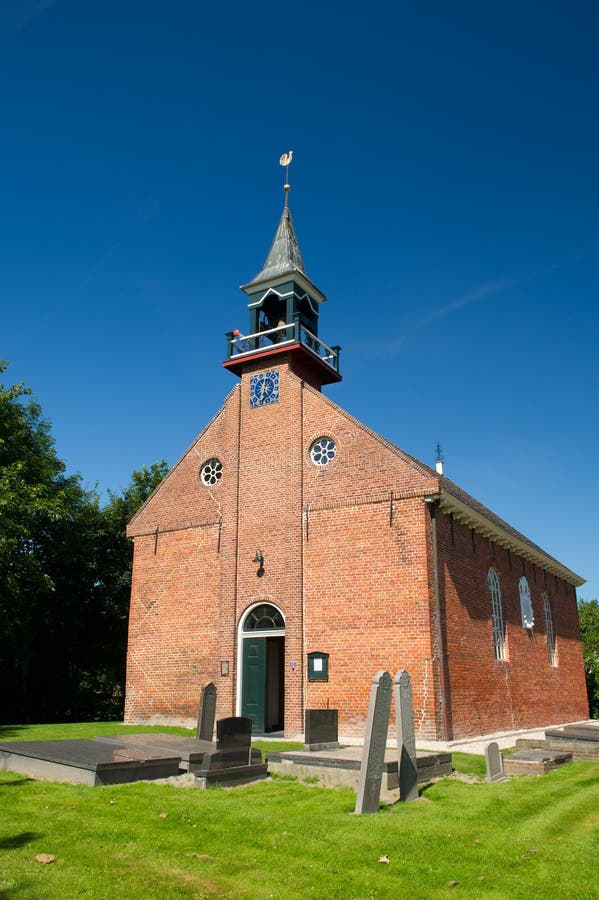 Dutch Church in Province Groningen Stock Image - Image of typical ...