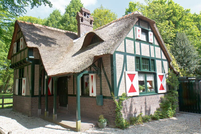 Traditional Dutch Windmill with Its House Stock Photo - Image of house ...