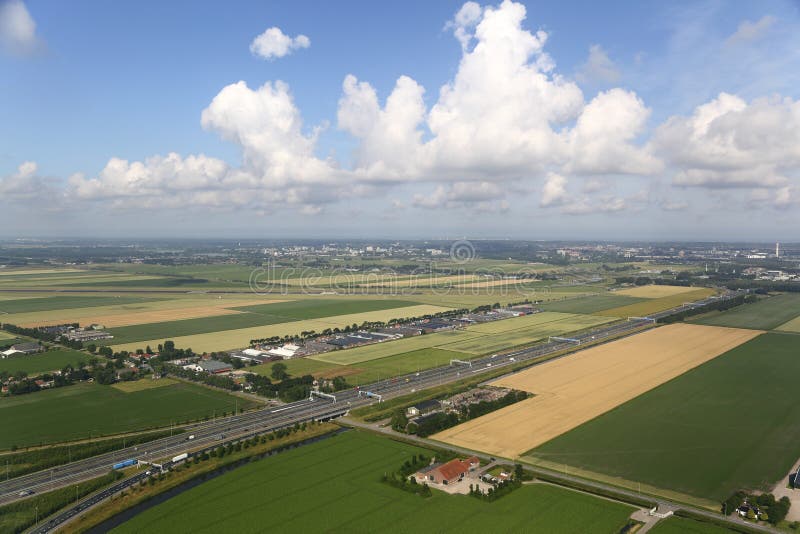 Dutch Countryside Aerial View Stock Image - Image of netherlands, high ...