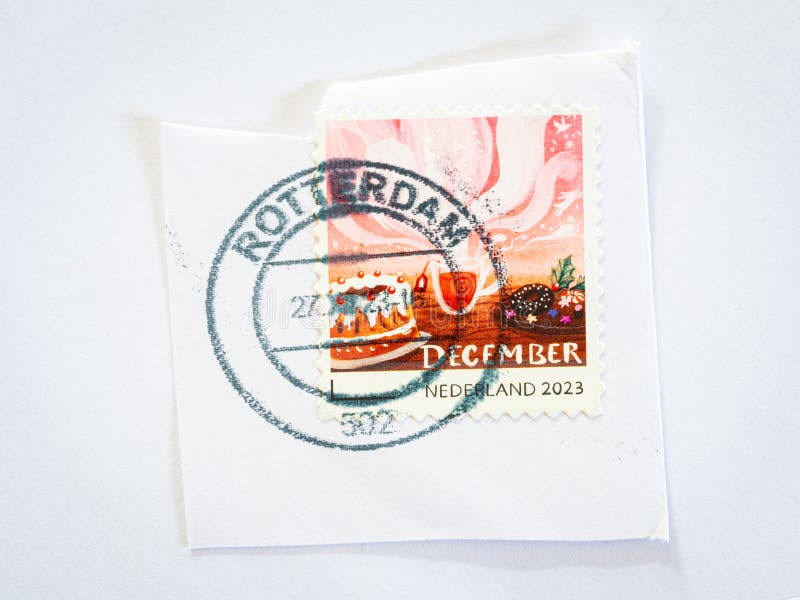 Dutch December Postage Stamp Editorial Photography - Image of color ...