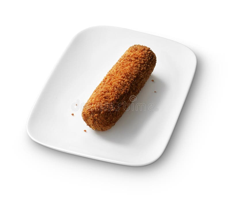 Dutch Deep Fried Breaded Snack, Kroket Stock Image - Image of croquette ...