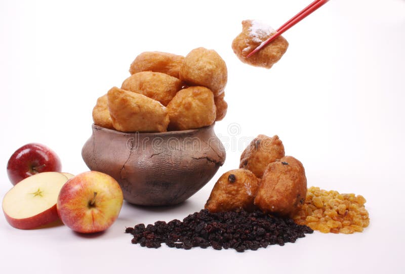 Dutch Donuts, Called Oliebollen Stock Photo - Image of donut, oliebol ...