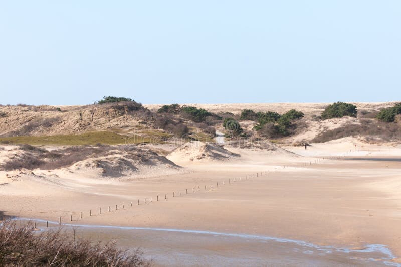 Dutch Dunes stock image. Image of coastline, green, brown - 85426893