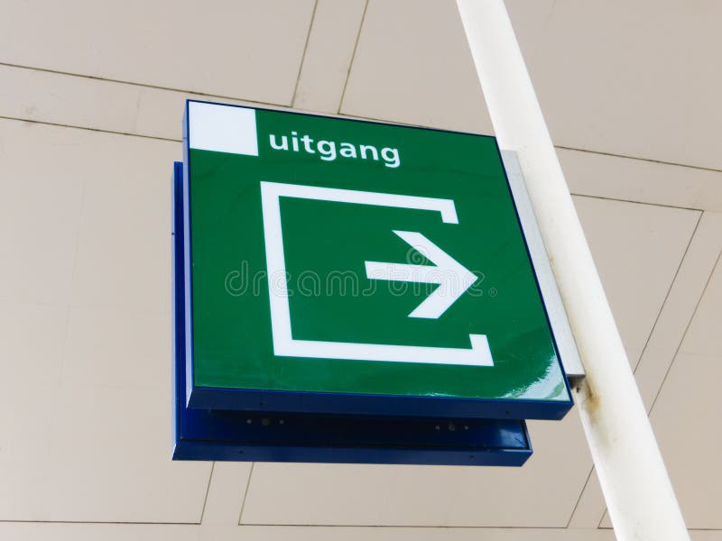 Dutch exit sign stock photo. Image of symbol, directions - 43612654