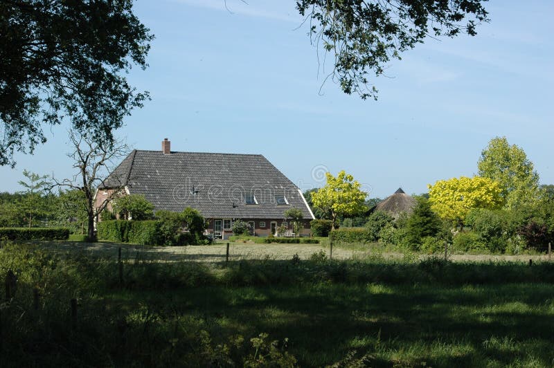 Dutch farmhouse stock photo. Image of bricks, garden - 19022230