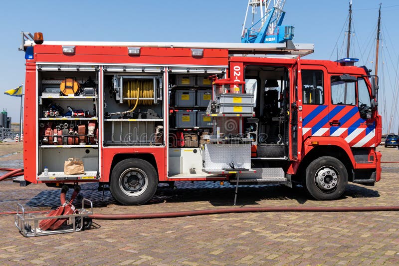 Dutch fire engine editorial photography. Image of netherlands - 278444232