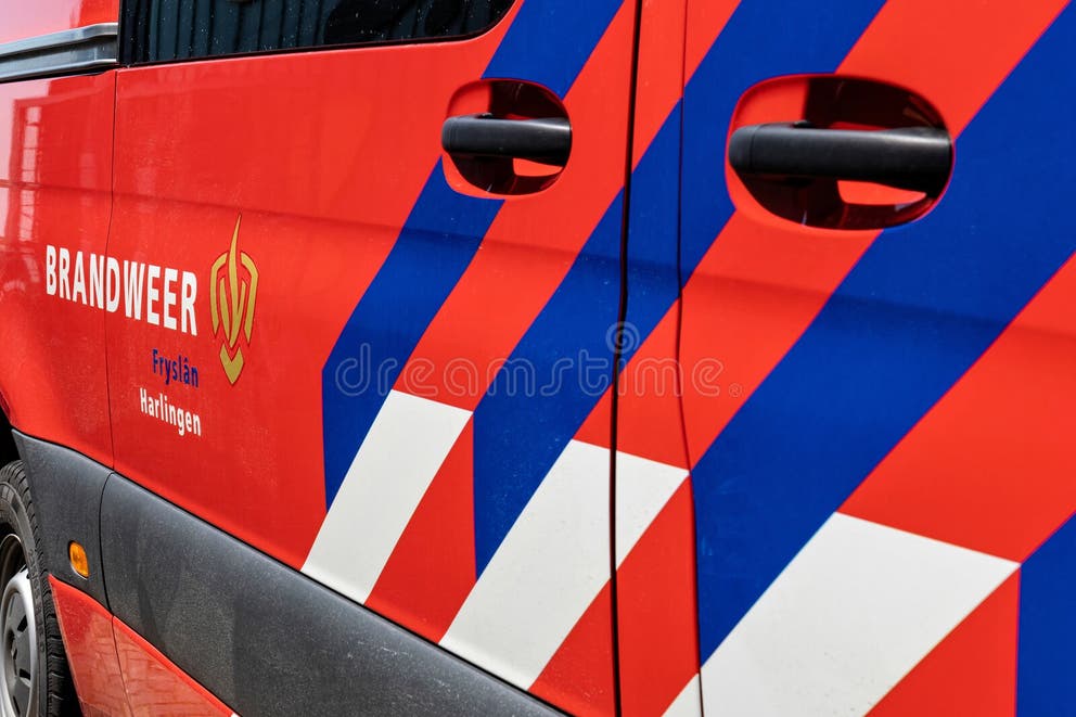 Dutch fire engine editorial stock image. Image of prevention - 278444164