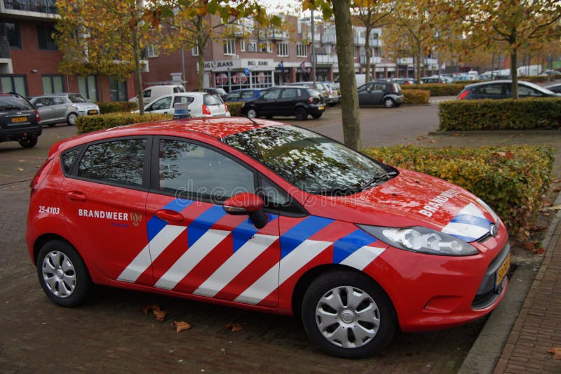 Dutch Fire Fighting Vehicle - Parked Editorial Image - Image of safety ...