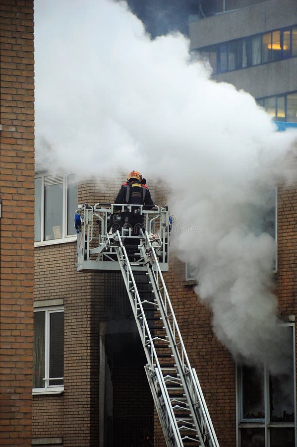 Dutch fireman on the job stock photo. Image of gear, netherlands - 7299598
