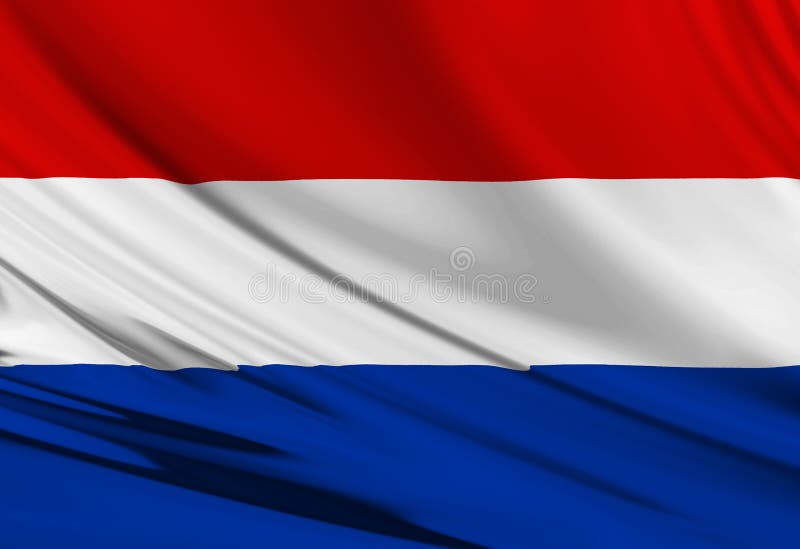 Dutch flag stock illustration. Illustration of wave, country - 6692119