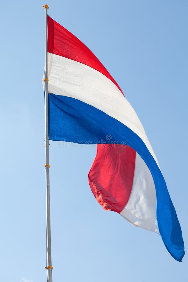 Dutch flag against the sky stock image. Image of holland - 18264625