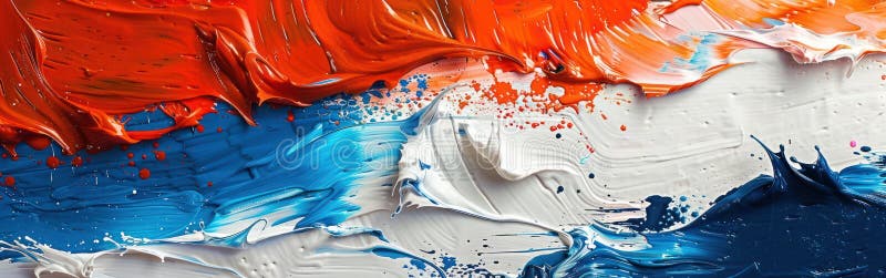 Dutch Flag Colors Abstract Brushstroke Pattern on White Texture for ...