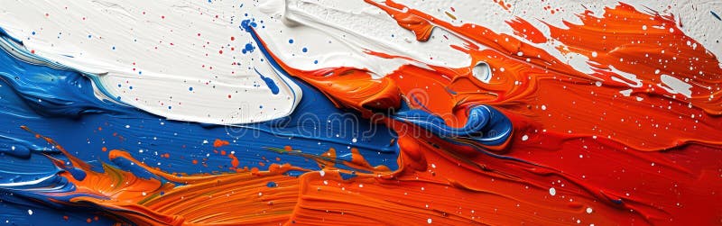 Dutch Flag Colors Abstract Brushstroke Pattern on White Texture for ...