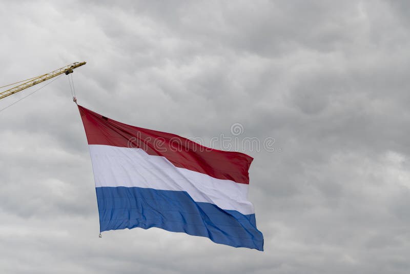 Dutch Flag Hoisted on a National Holiday Stock Photo - Image of ...