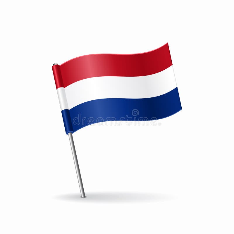 Dutch Flag Map Pointer Layout. Vector Illustration. Stock Vector ...