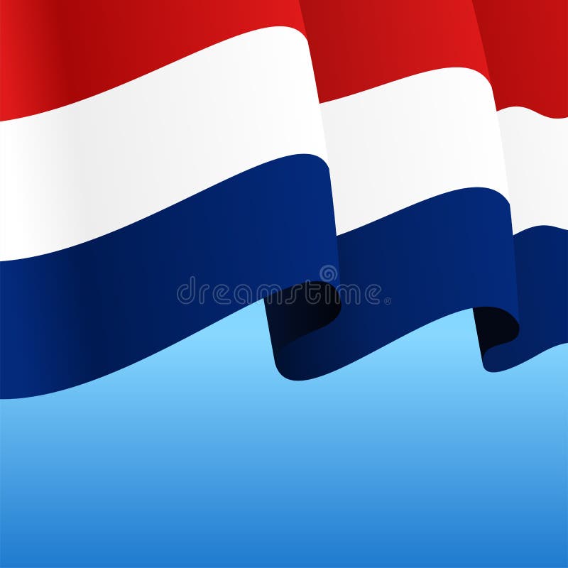 Dutch Flag Wavy Abstract Background. Vector Illustration. Stock Vector ...