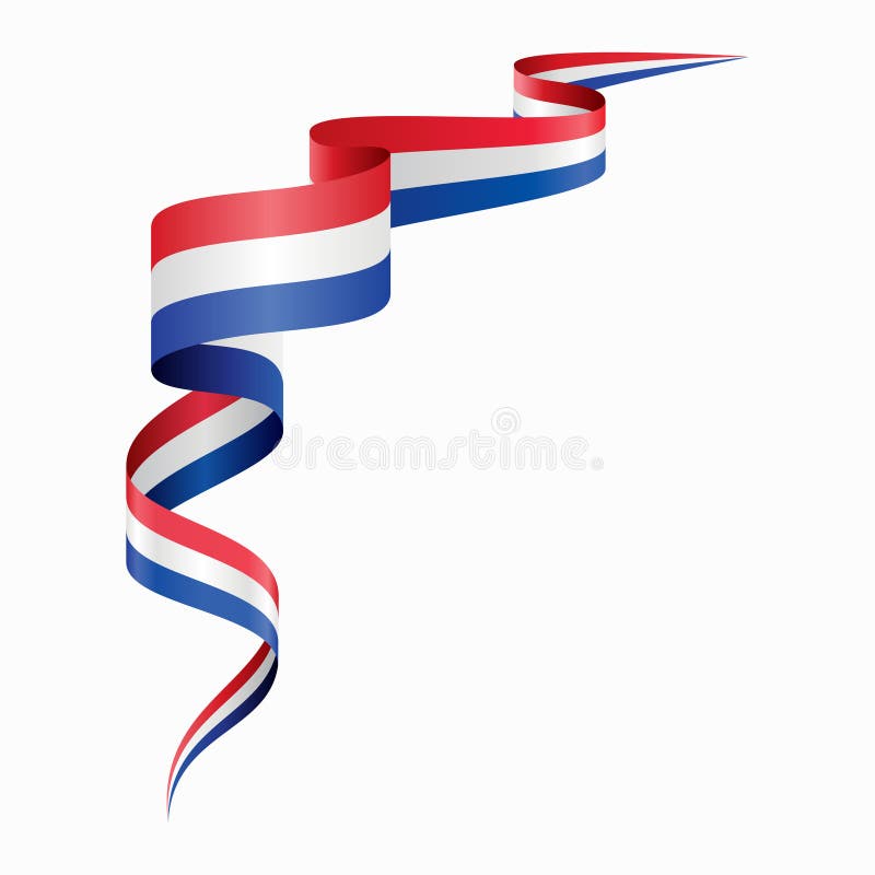 Dutch Flag Wavy Abstract Background. Vector Illustration. Stock Vector ...