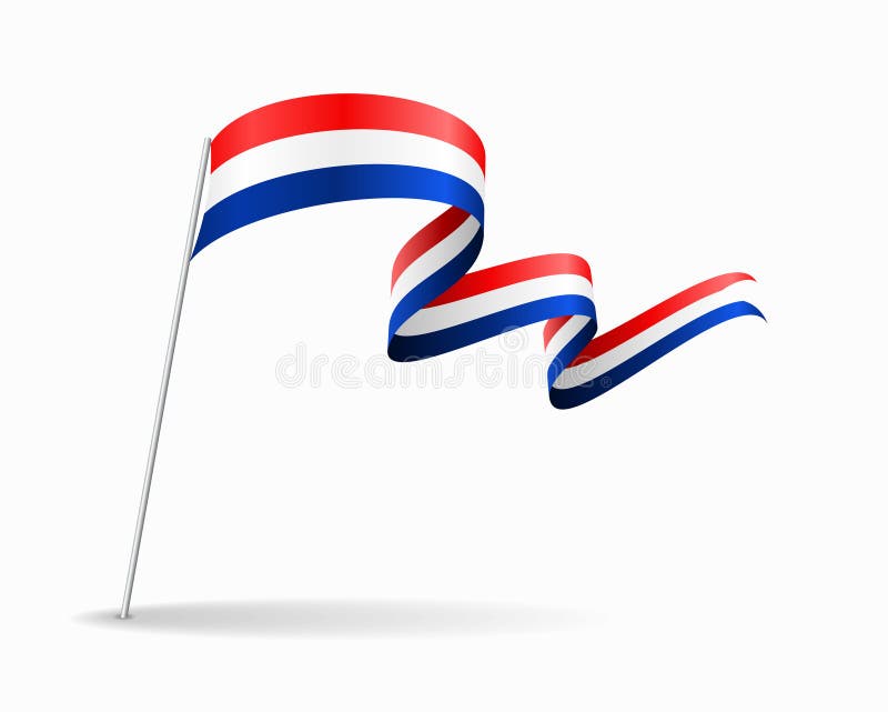 Dutch Flag Wavy Background Layout. Vector Illustration. Stock ...