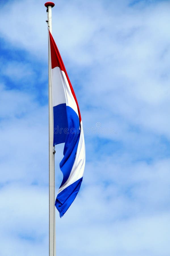 Dutch Flag without Wind To Wave Stock Image - Image of unity, sign ...