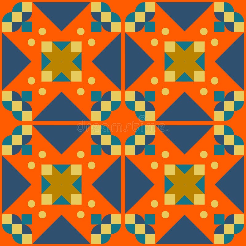 Dutch Folk Like Seamless Pattern Stock Vector - Illustration of fabric ...